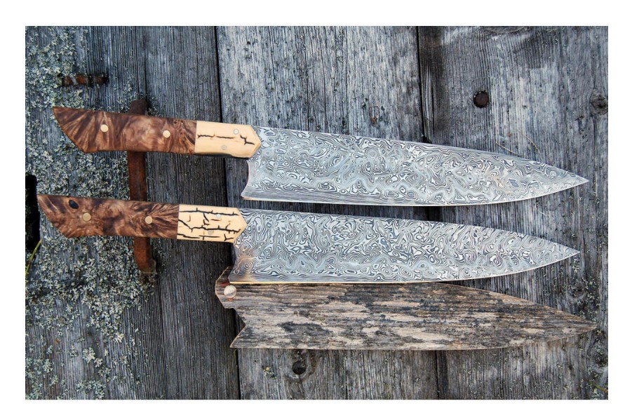 Lama in acciaio Damasco Vinland per forgiare coltelli artigianali ...